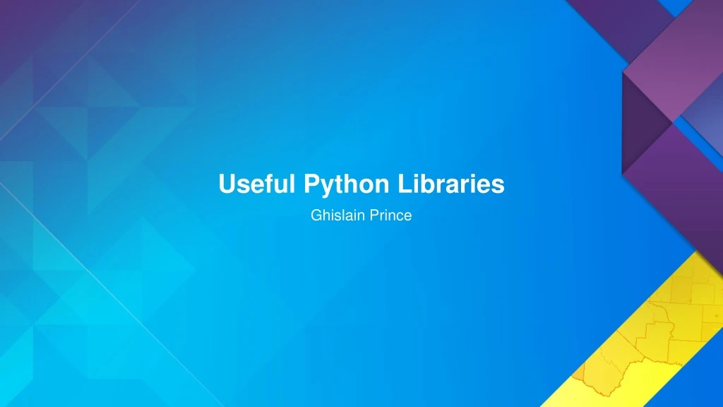 PPT - Useful Python Libraries PowerPoint Presentation, free download ...