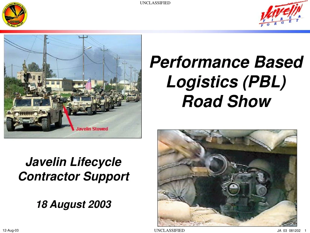 PPT - Performance Based Logistics (PBL) Road Show PowerPoint ...