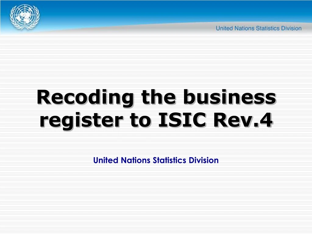 PPT - United Nations Statistics Division PowerPoint Presentation, free ...