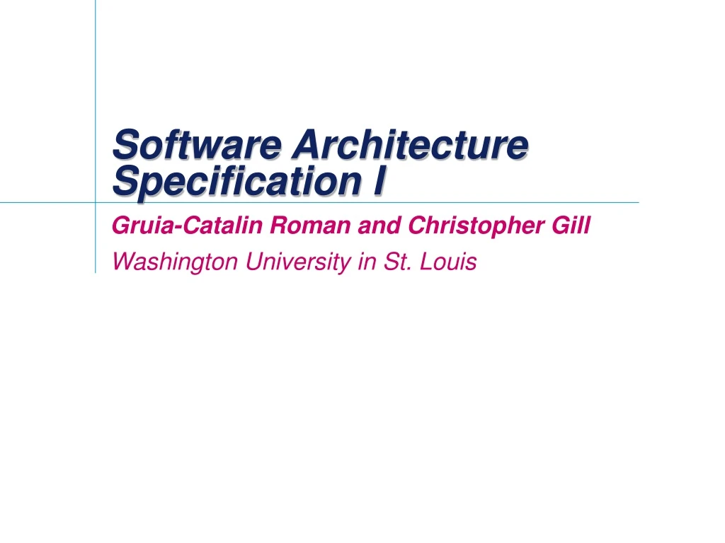 PPT - Software Architecture Specification I PowerPoint Presentation, free download - ID:9143225