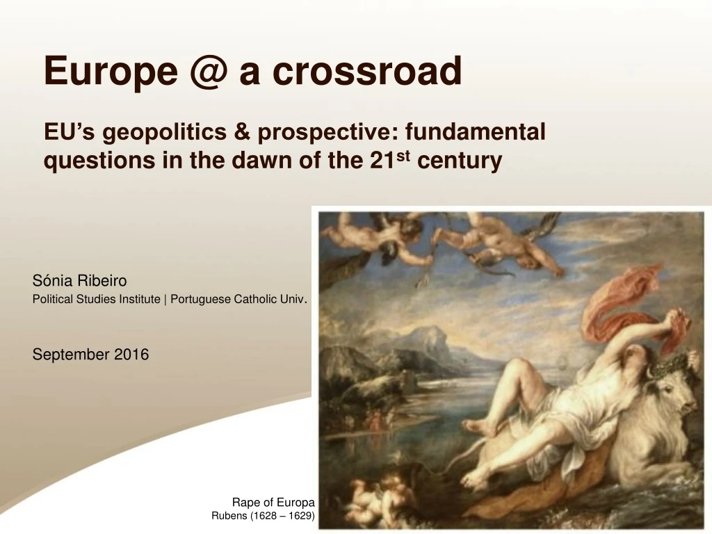 PPT - Europe @ a crossroad PowerPoint Presentation, free download - ID ...