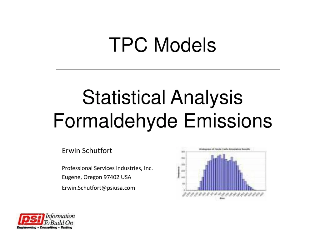 PPT - Statistical Analysis Formaldehyde Emissions PowerPoint ...