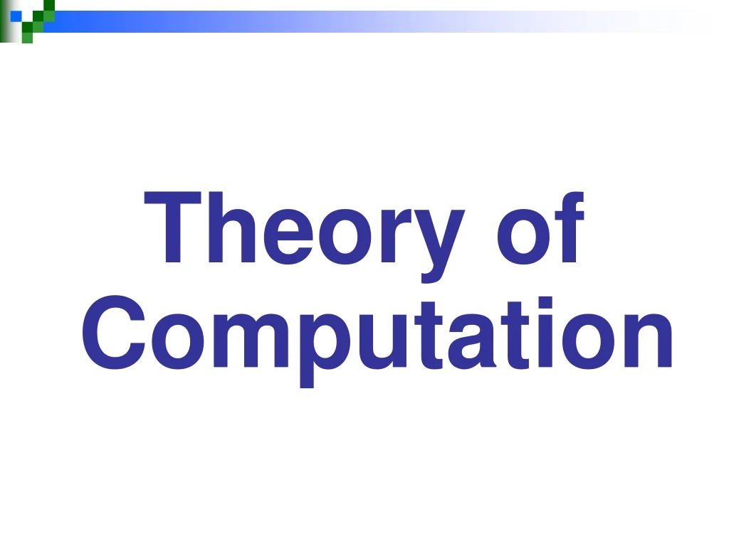 PPT - Theory of Computation PowerPoint Presentation, free download - ID ...
