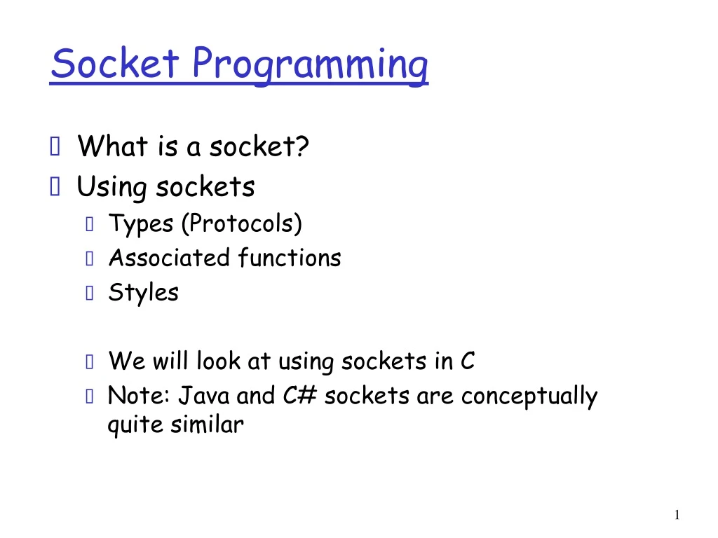 PPT - Socket Programming PowerPoint Presentation, free download - ID ...