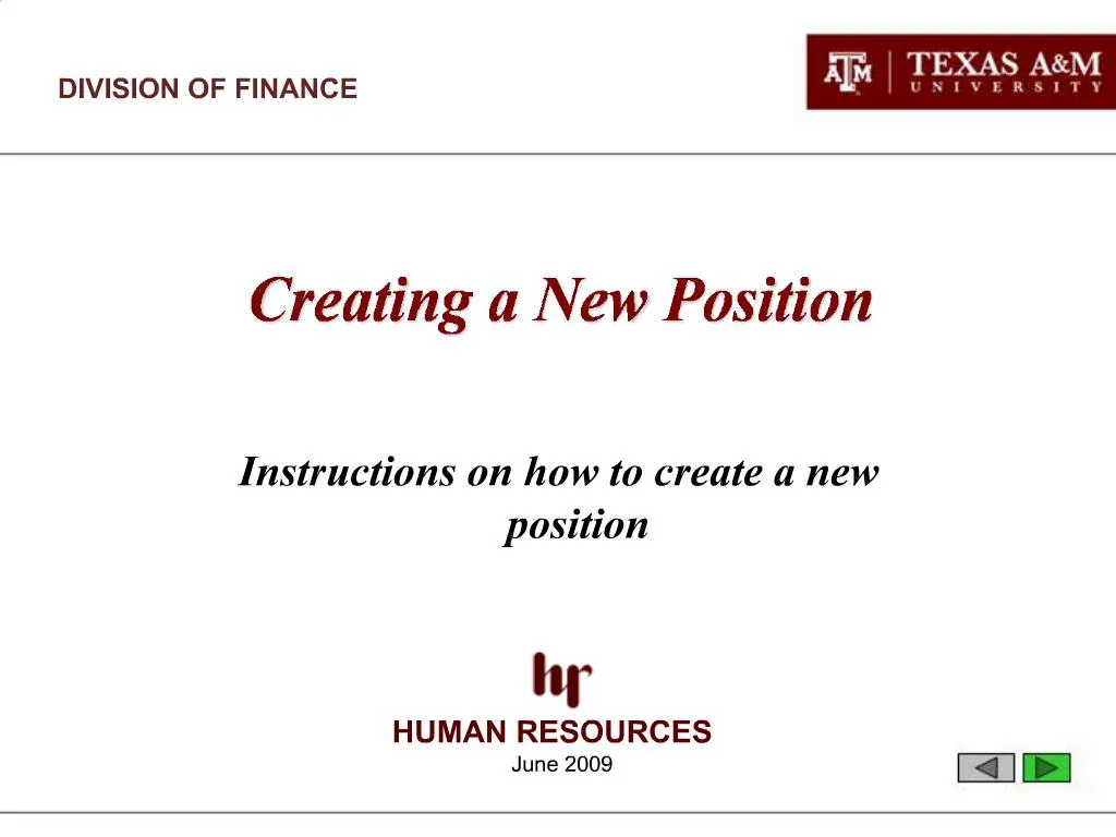 PPT - Creating a New Position PowerPoint Presentation, free download ...