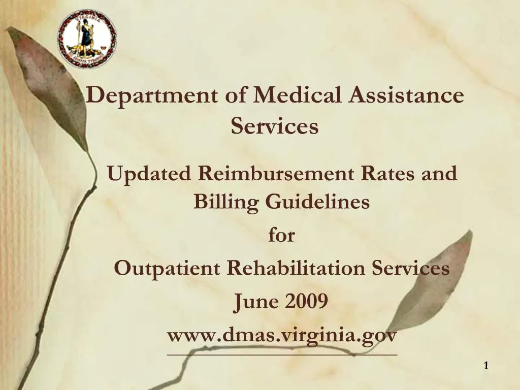 PPT - Department of Medical Assistance Services PowerPoint Presentation ...