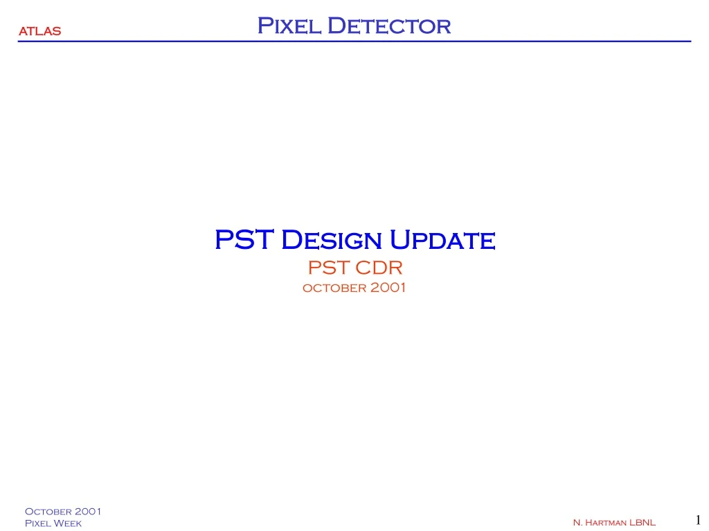 PPT - PST Design Update PST CDR october 2001 PowerPoint Presentation ...