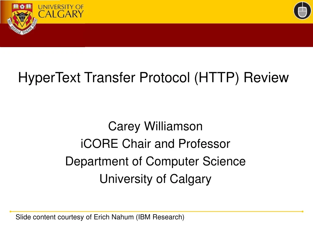 PPT - HyperText Transfer Protocol (HTTP) Review PowerPoint Presentation ...