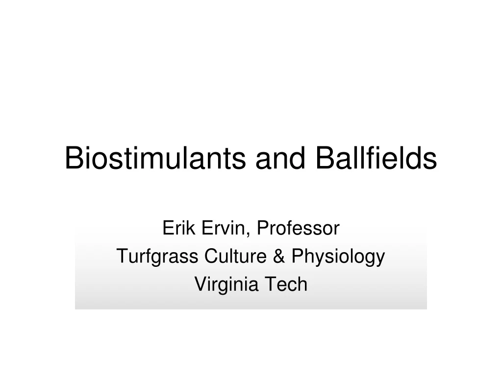 PPT - Biostimulants and Ballfields PowerPoint Presentation, free ...