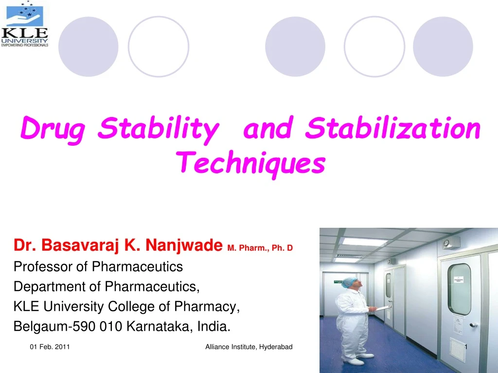 PPT - Drug Stability and Stabilization Techniques PowerPoint ...