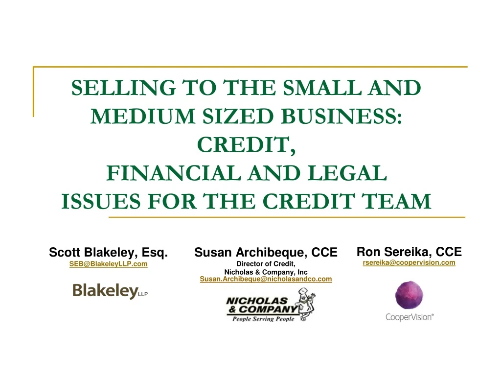 PPT - Scott Blakeley, Esq. SEB@BlakeleyLLP PowerPoint Presentation ...