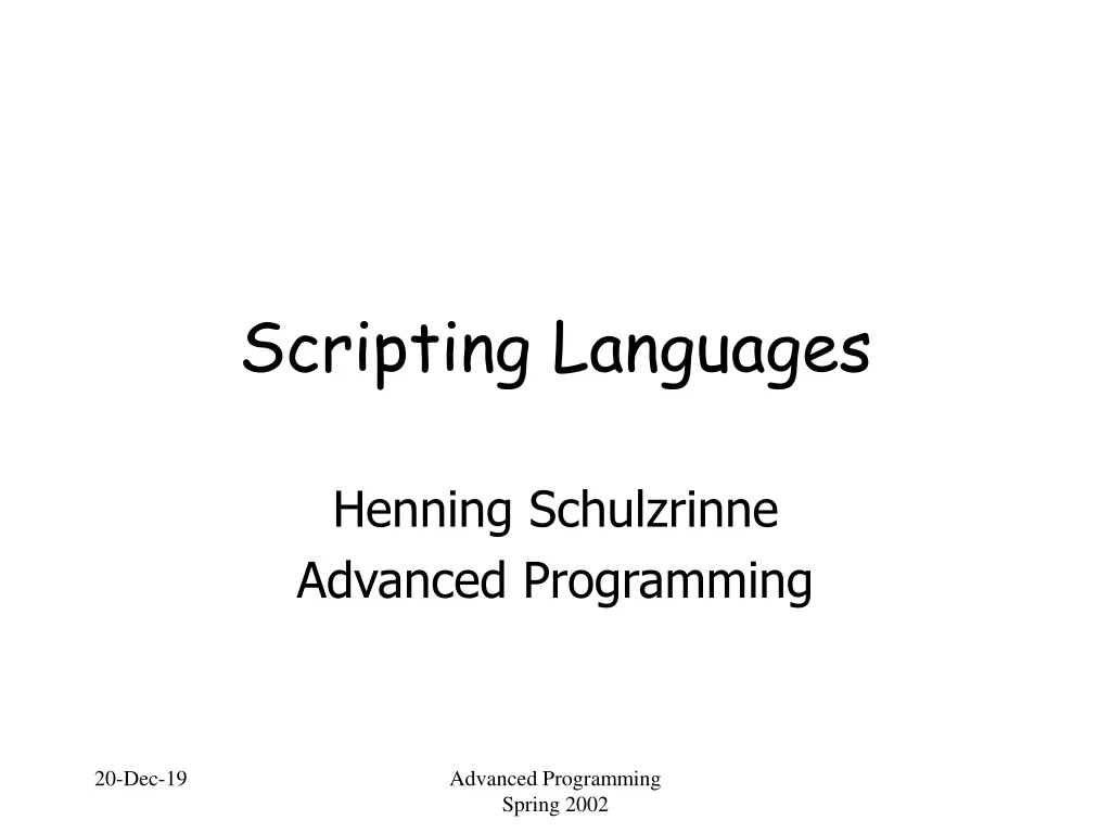 PPT - Scripting Languages PowerPoint Presentation, free download - ID ... PPT - Scripting Languages PowerPoint Presentation, free download - ID ...