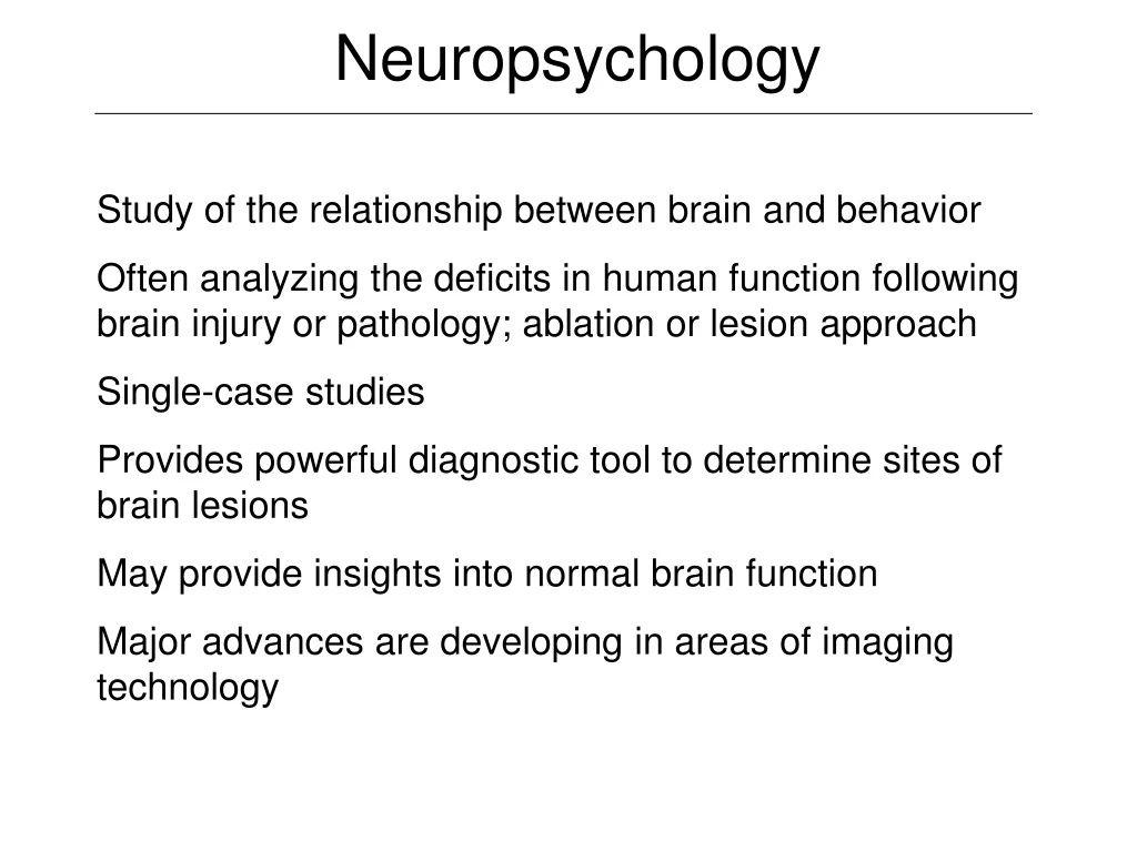 PPT - Neuropsychology PowerPoint Presentation, free download - ID:9157456