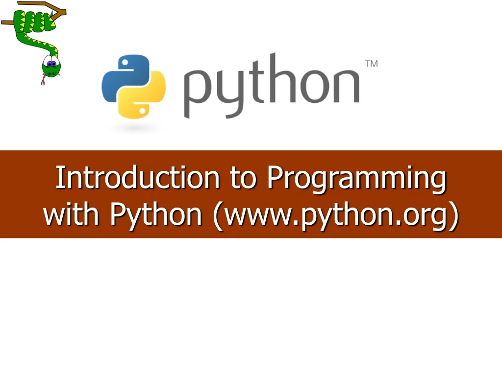 PPT - Introduction to Programming with Python (python) PowerPoint ...