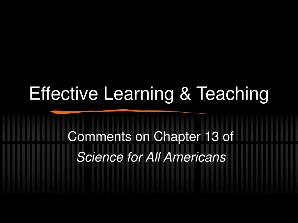 PPT - Effective Learning & Teaching PowerPoint Presentation, free download - ID:9158676