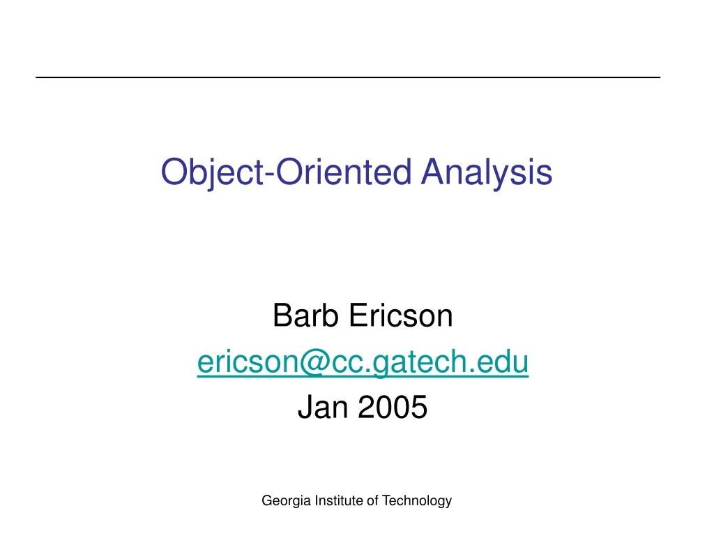 PPT - Object-Oriented Analysis PowerPoint Presentation, free download ...