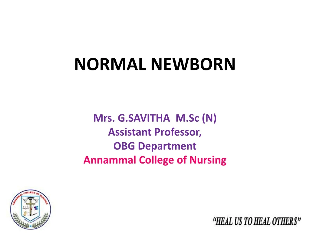 PPT - NORMAL NEWBORN PowerPoint Presentation, free download - ID:9159259