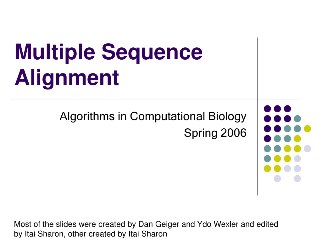 PPT - Multiple Sequence Alignment PowerPoint Presentation, free ...