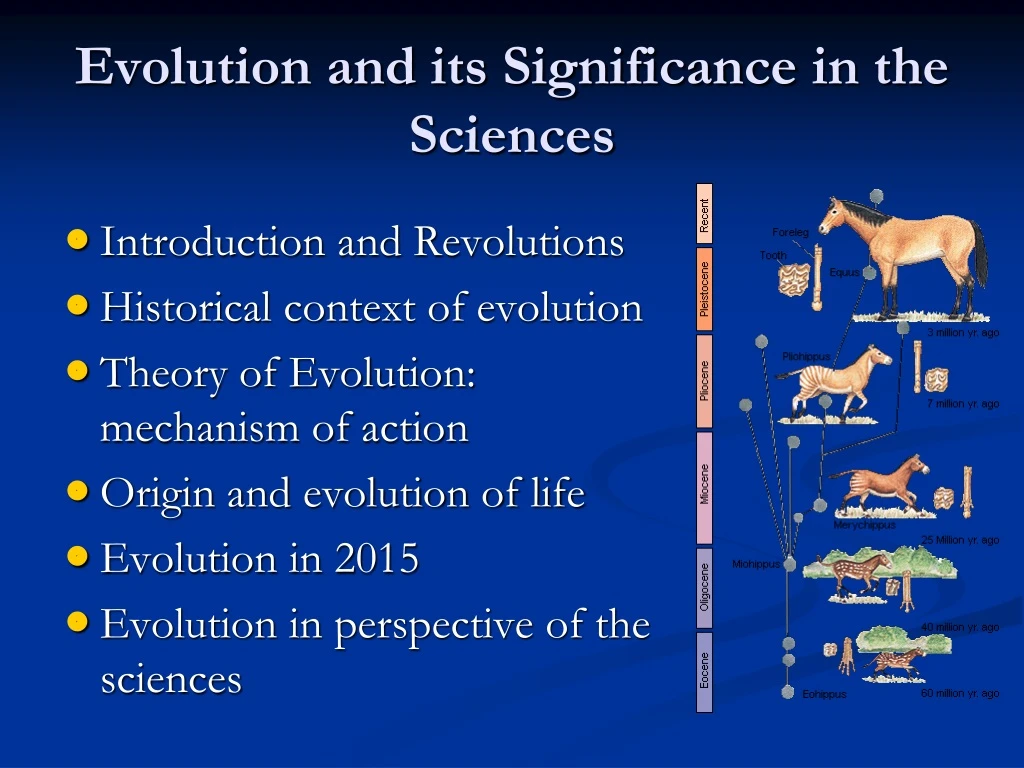 PPT - Evolution and its Significance in the Sciences PowerPoint ...