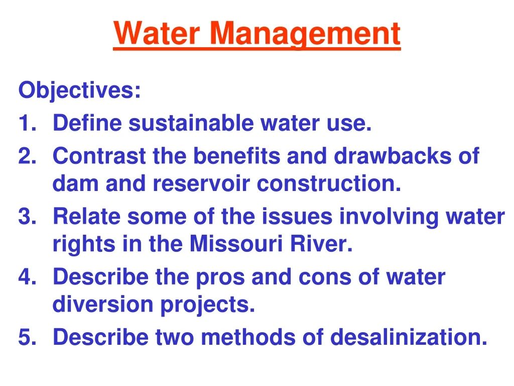 PPT - Water Management PowerPoint Presentation, free download - ID:9159947