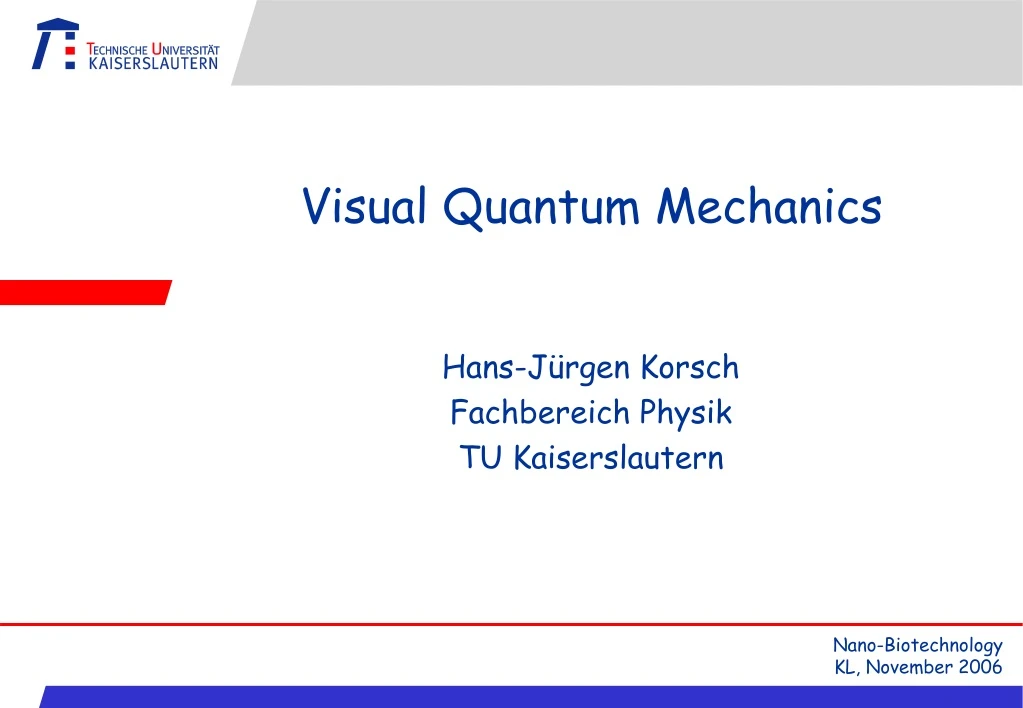 PPT - Visual Quantum Mechanics PowerPoint Presentation, free download ...