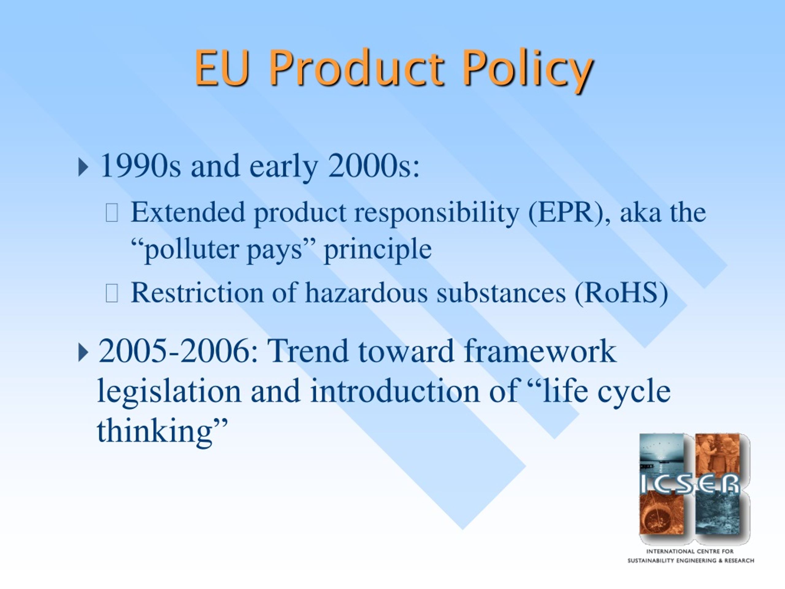 PPT - The Changing Face of Environmental Legislation: New Policy ...