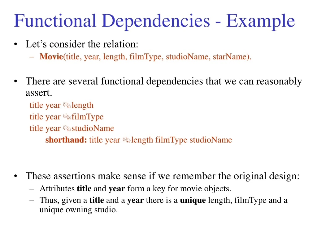PPT - Functional Dependencies - Example PowerPoint Presentation, free download - ID:9164963