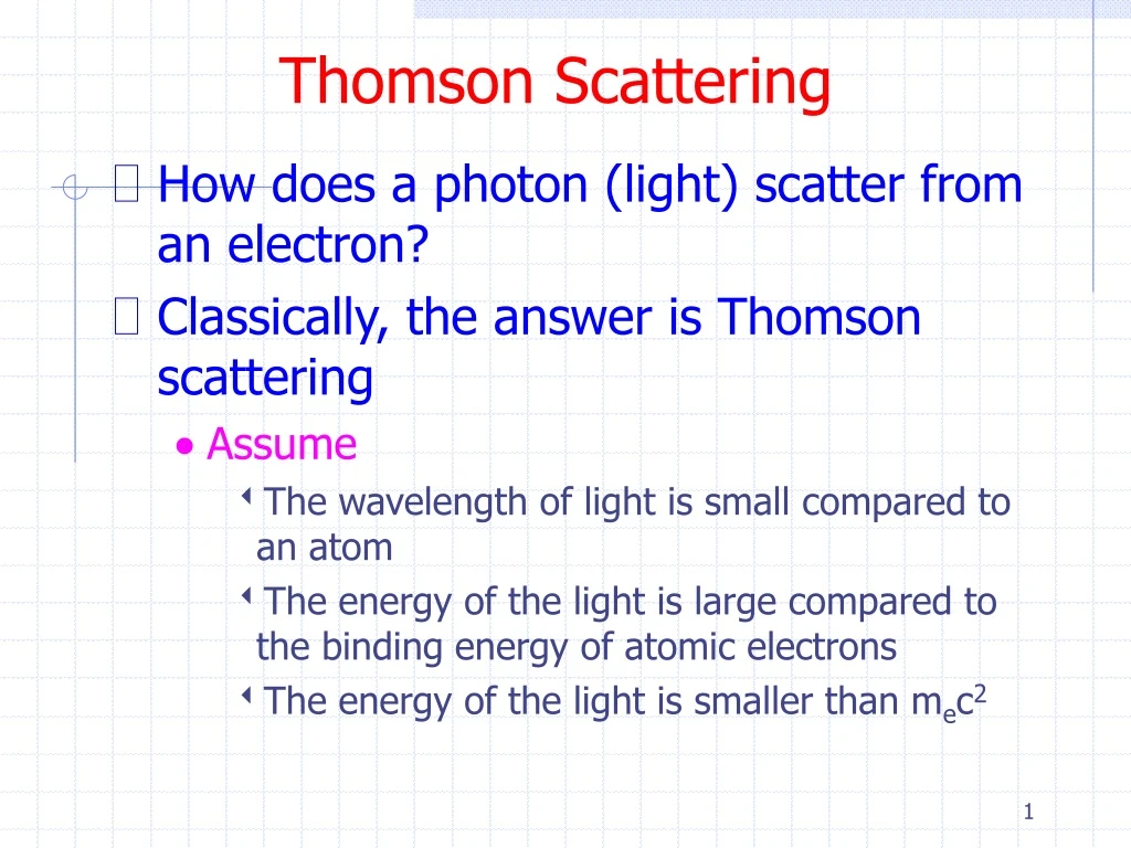PPT - Thomson Scattering PowerPoint Presentation, free download - ID ...