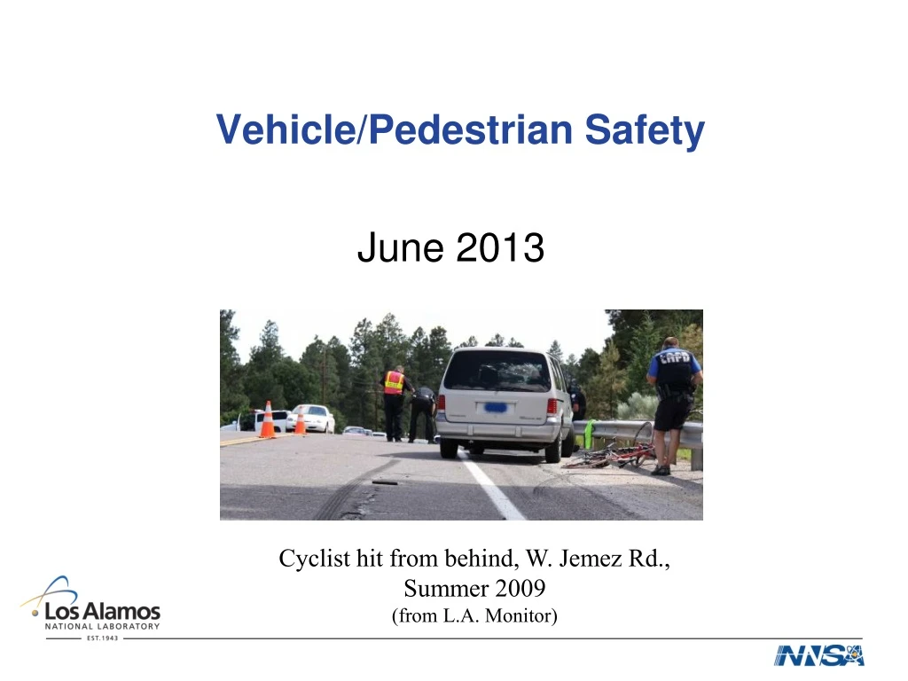 PPT - Vehicle/Pedestrian Safety PowerPoint Presentation, free download ...