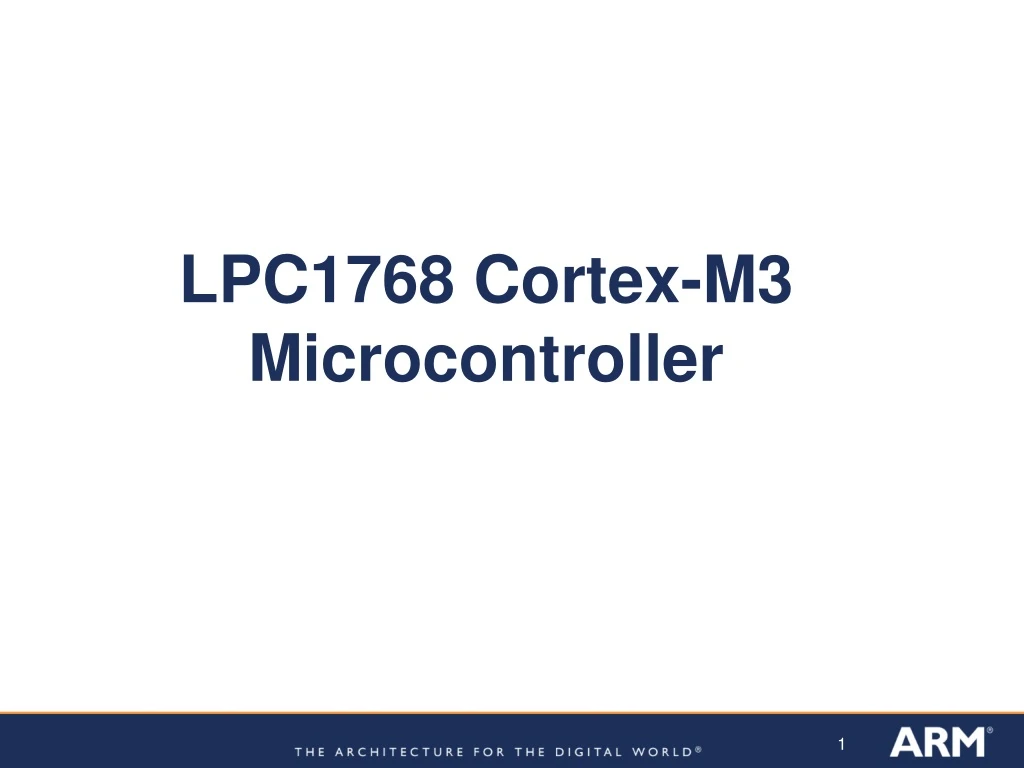 PPT - LPC1768 Cortex-M3 Microcontroller PowerPoint Presentation, free ...