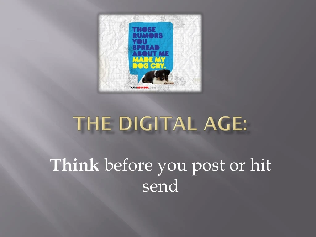 PPT - The digital age: PowerPoint Presentation, free download - ID:9169895