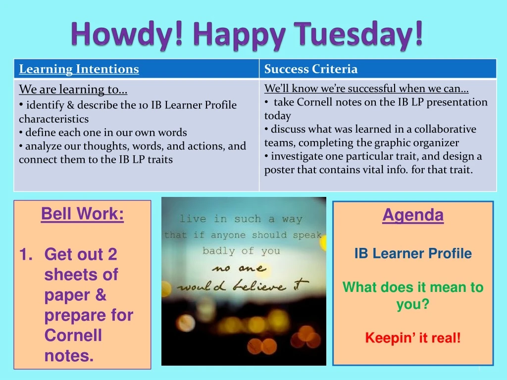PPT - Howdy! Happy Tuesday! PowerPoint Presentation, free download - ID ...
