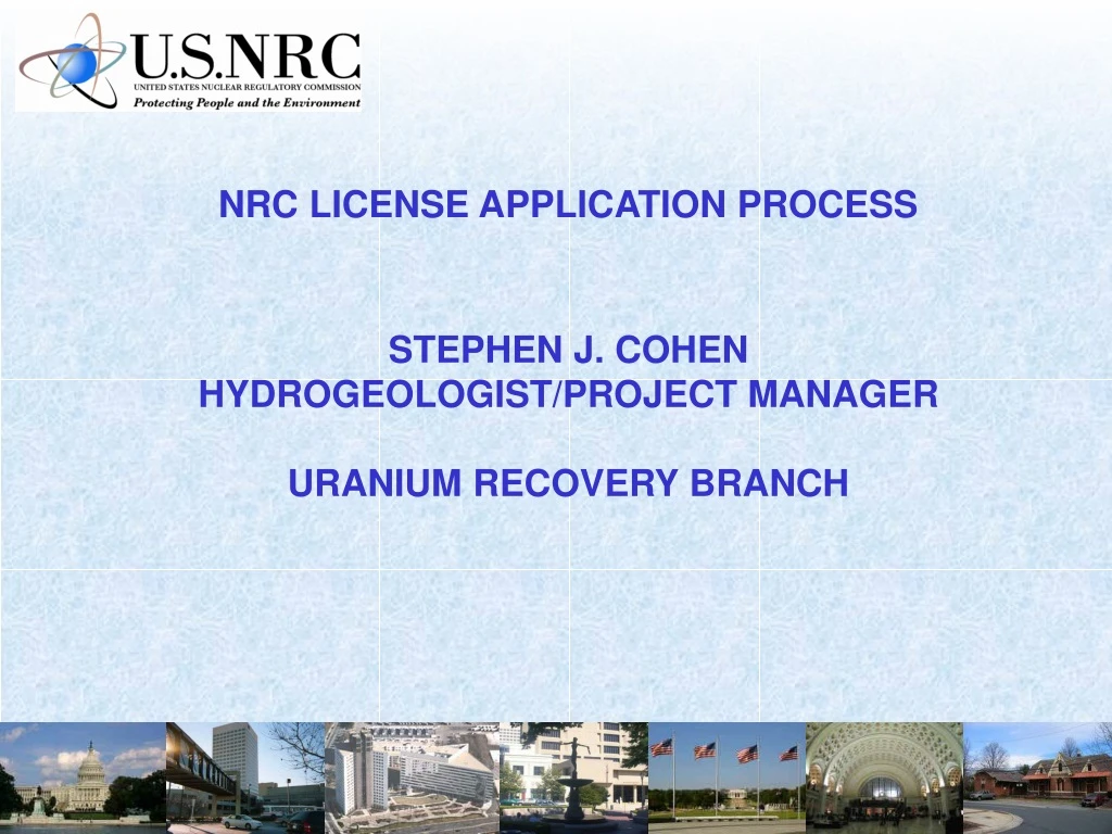 PPT - NRC LICENSE APPLICATION PROCESS PowerPoint Presentation, free ...
