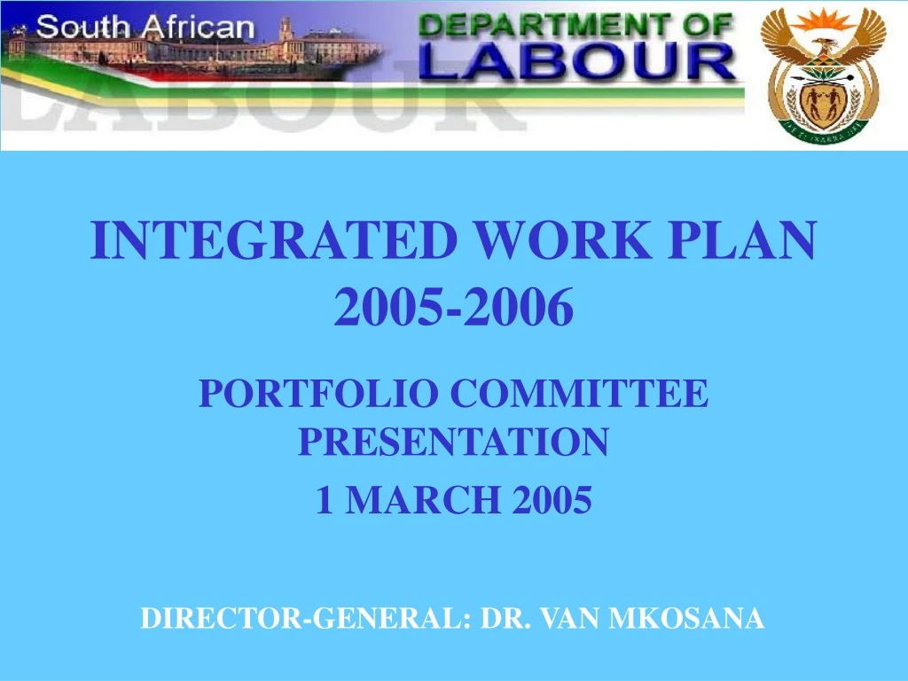 PPT - INTEGRATED WORK PLAN 2005-2006 PowerPoint Presentation, free ...