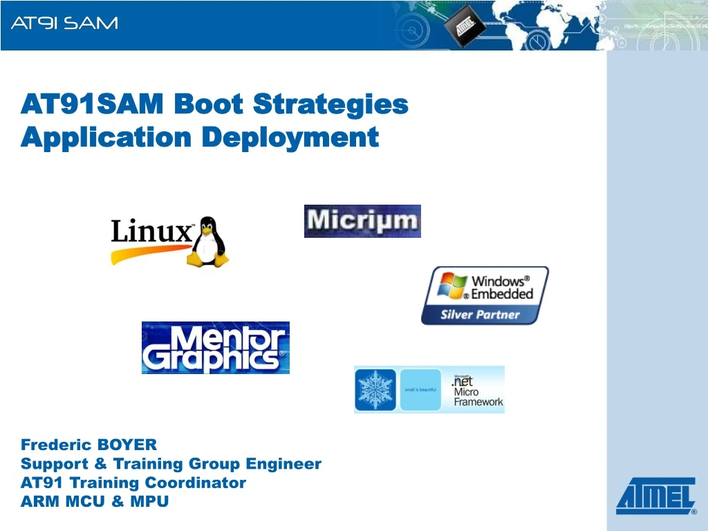 PPT - AT91SAM Boot Strategies Application Deployment PowerPoint ...