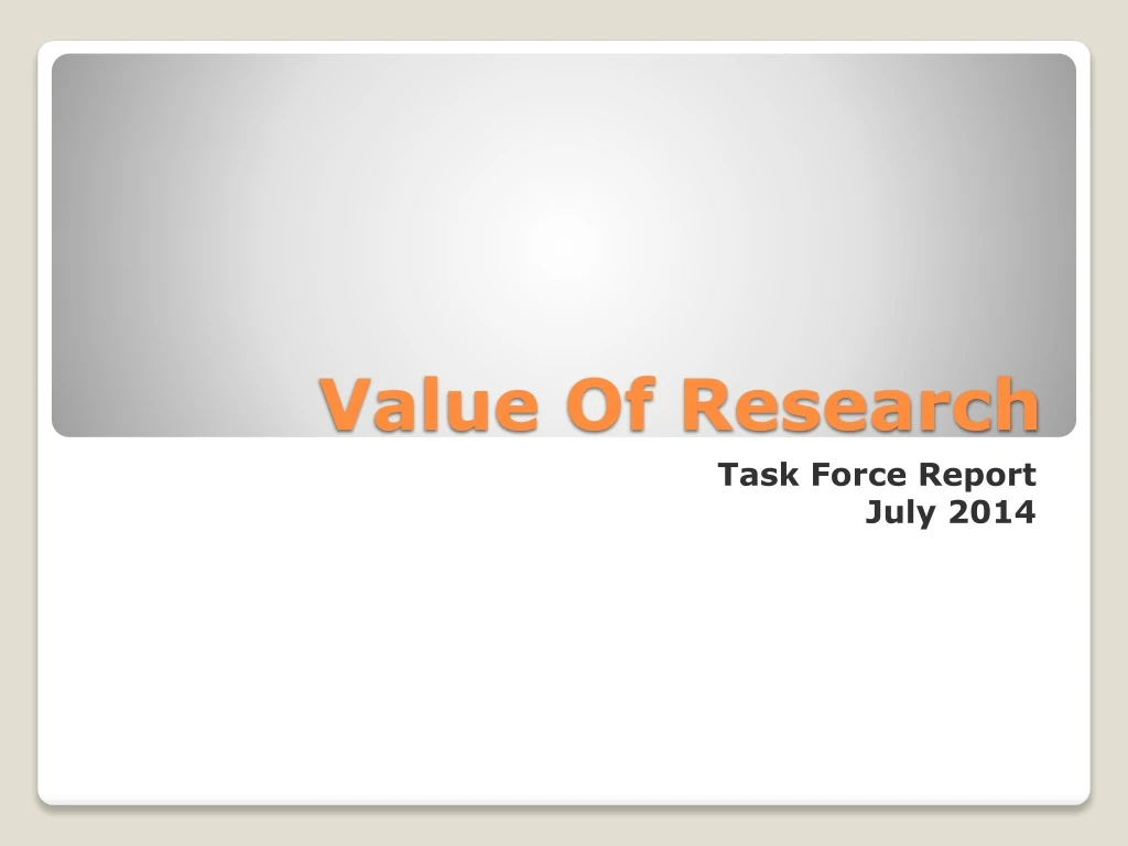 PPT - Value Of Research PowerPoint Presentation, free download - ID:9177393