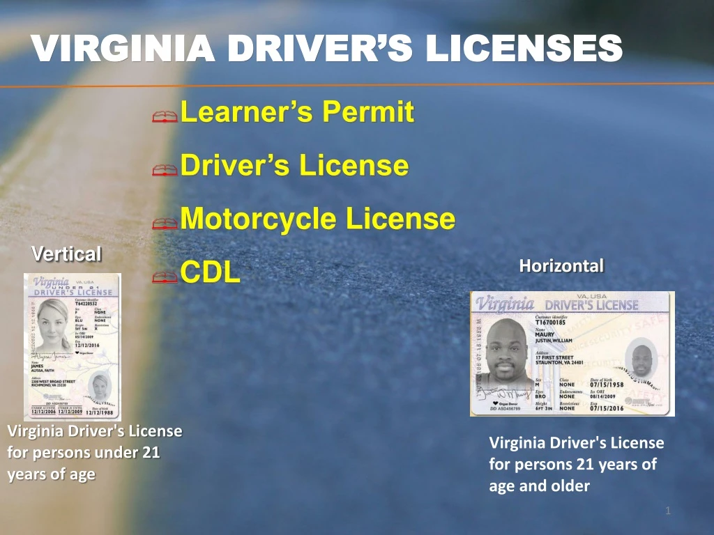 PPT - VIRGINIA DRIVER’S LICENSES PowerPoint Presentation, free download ...