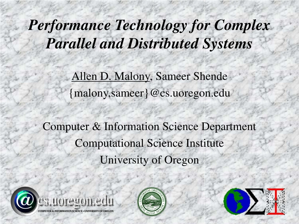 Ppt Performance Technology For Complex Parallel And Distributed Systems Powerpoint 0040