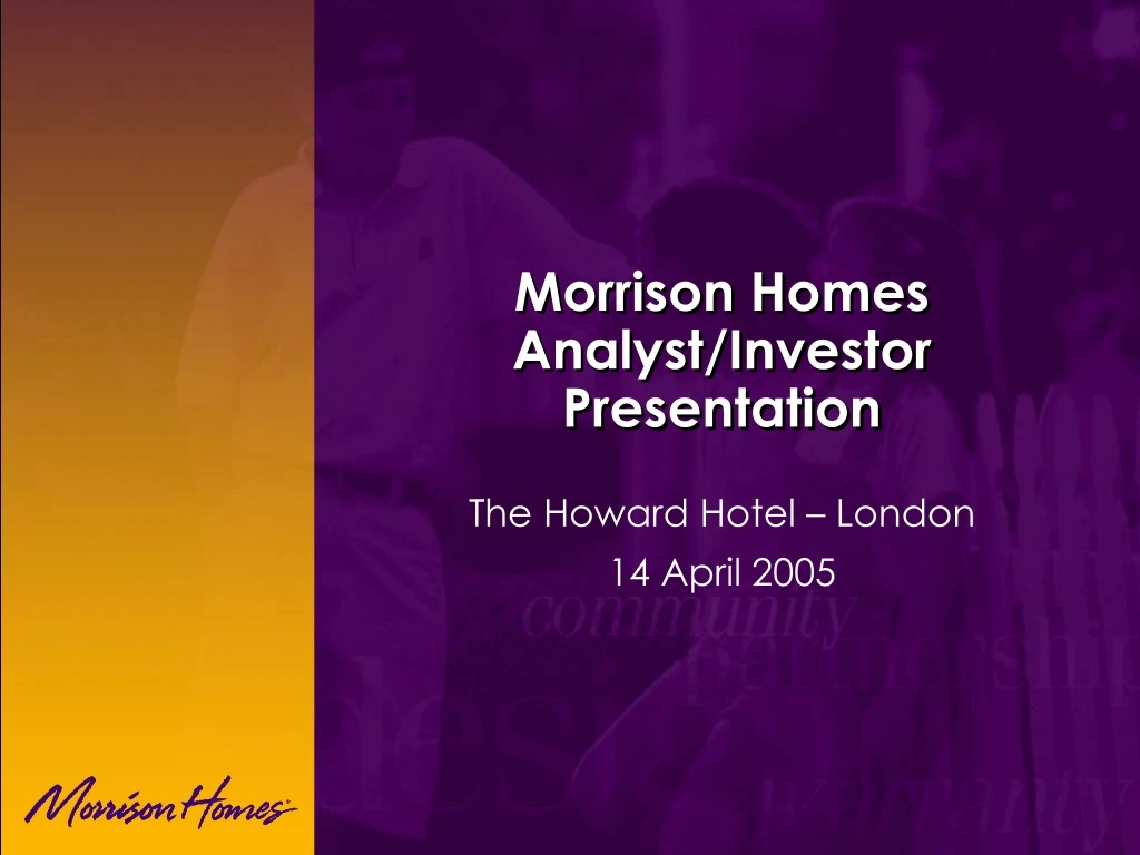 PPT - Morrison Homes Analyst/Investor Presentation PowerPoint ...