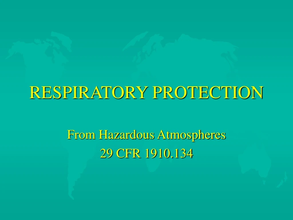 PPT - RESPIRATORY PROTECTION PowerPoint Presentation, free download ...