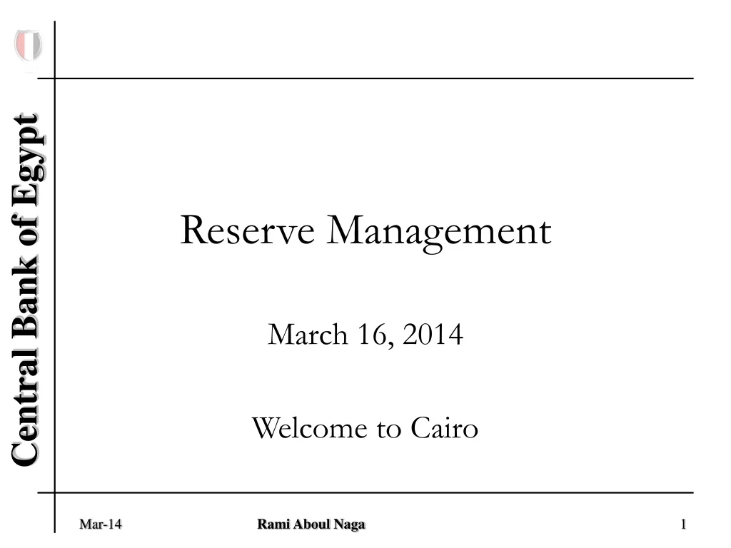 PPT - Reserve Management PowerPoint Presentation, free download - ID ...