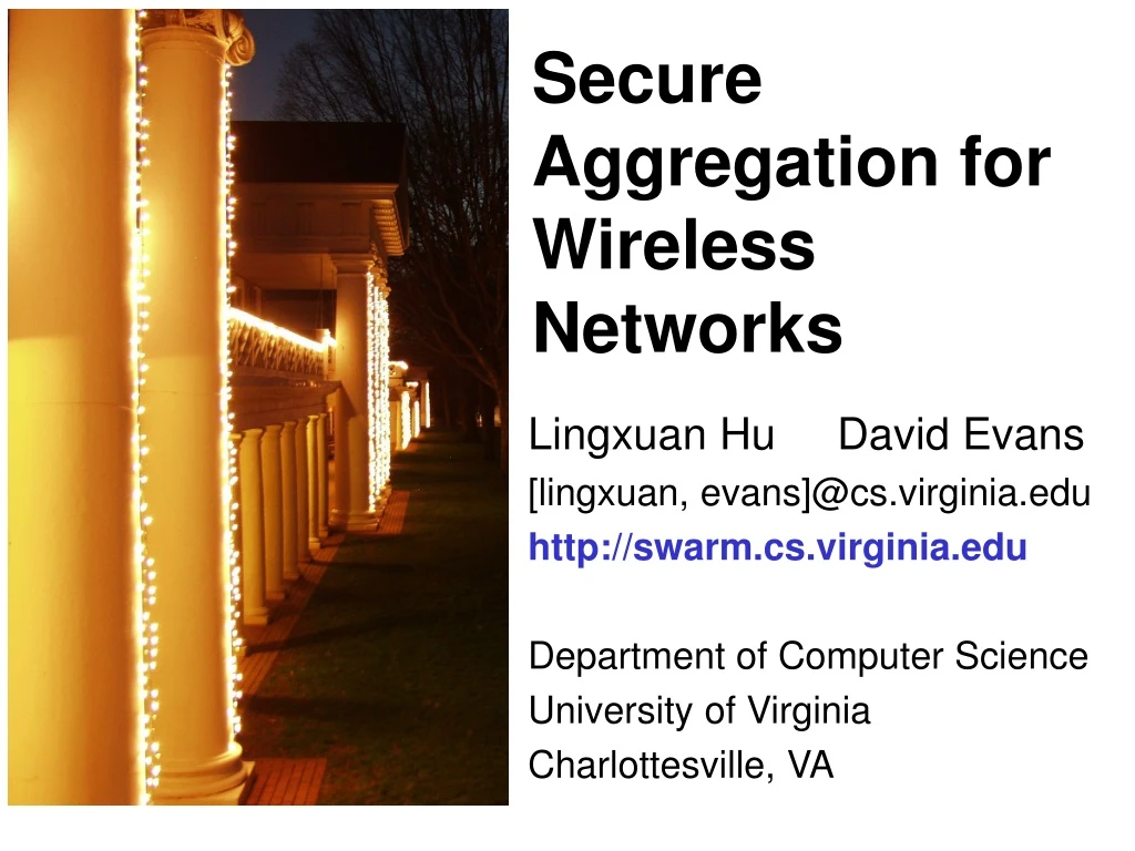PPT - Secure Aggregation for Wireless Networks PowerPoint Presentation - ID:9180180