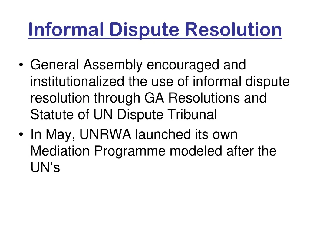 PPT - Informal Dispute Resolution PowerPoint Presentation, free ...