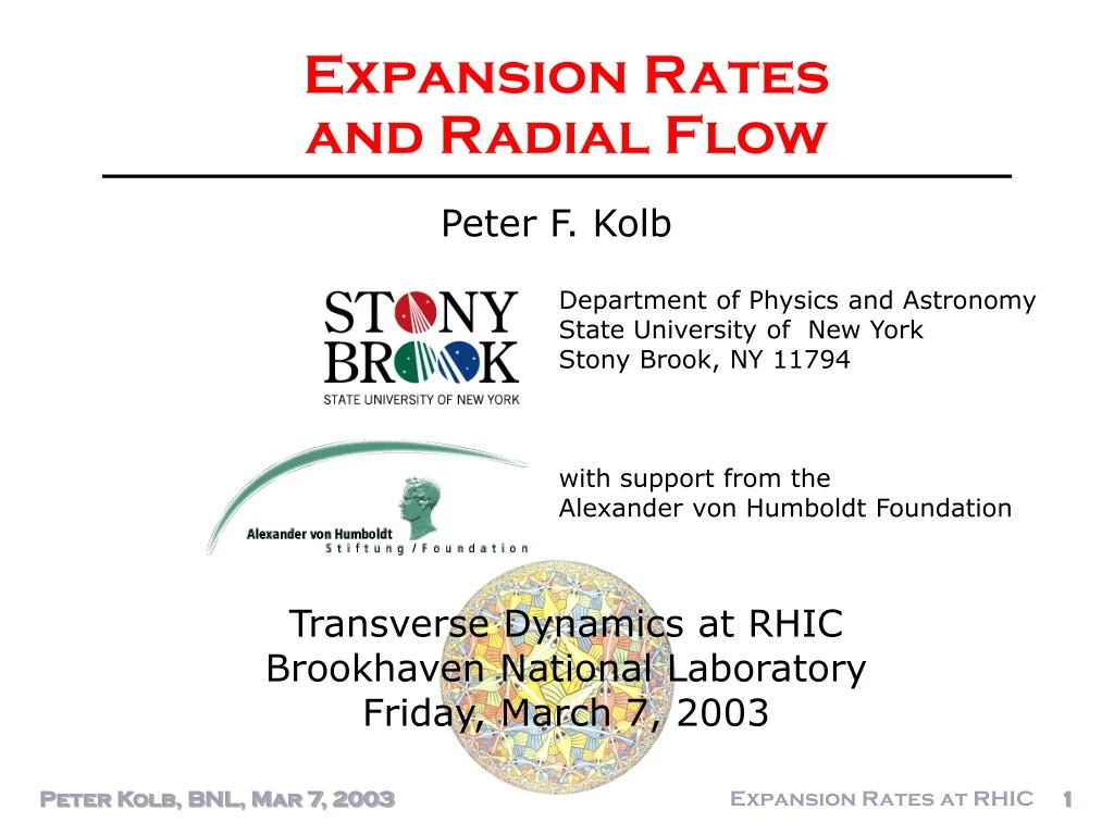 PPT - Expansion Rates and Radial Flow PowerPoint Presentation, free ...
