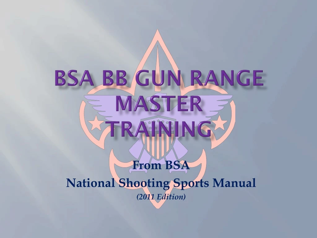 PPT - BSA BB GUN Range Master Training PowerPoint Presentation, free ...