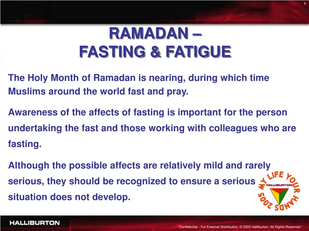 PPT - RAMADAN – FASTING & FATIGUE PowerPoint Presentation, free ...