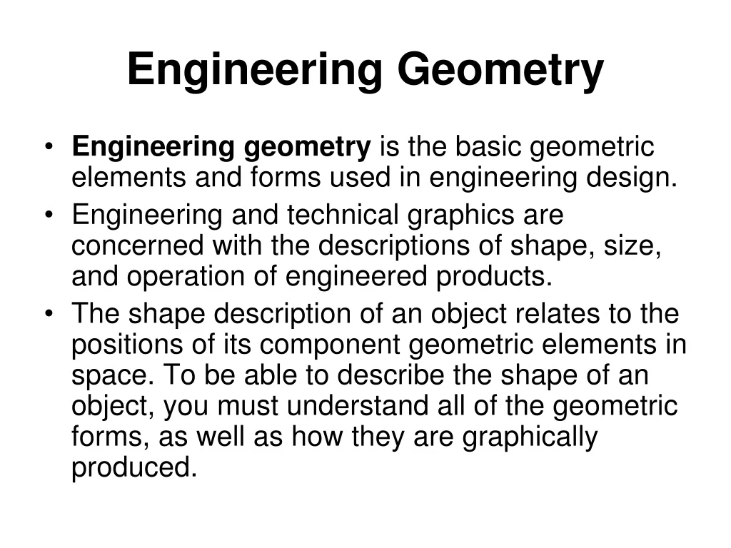 PPT - Engineering Geometry PowerPoint Presentation, free download - ID ...