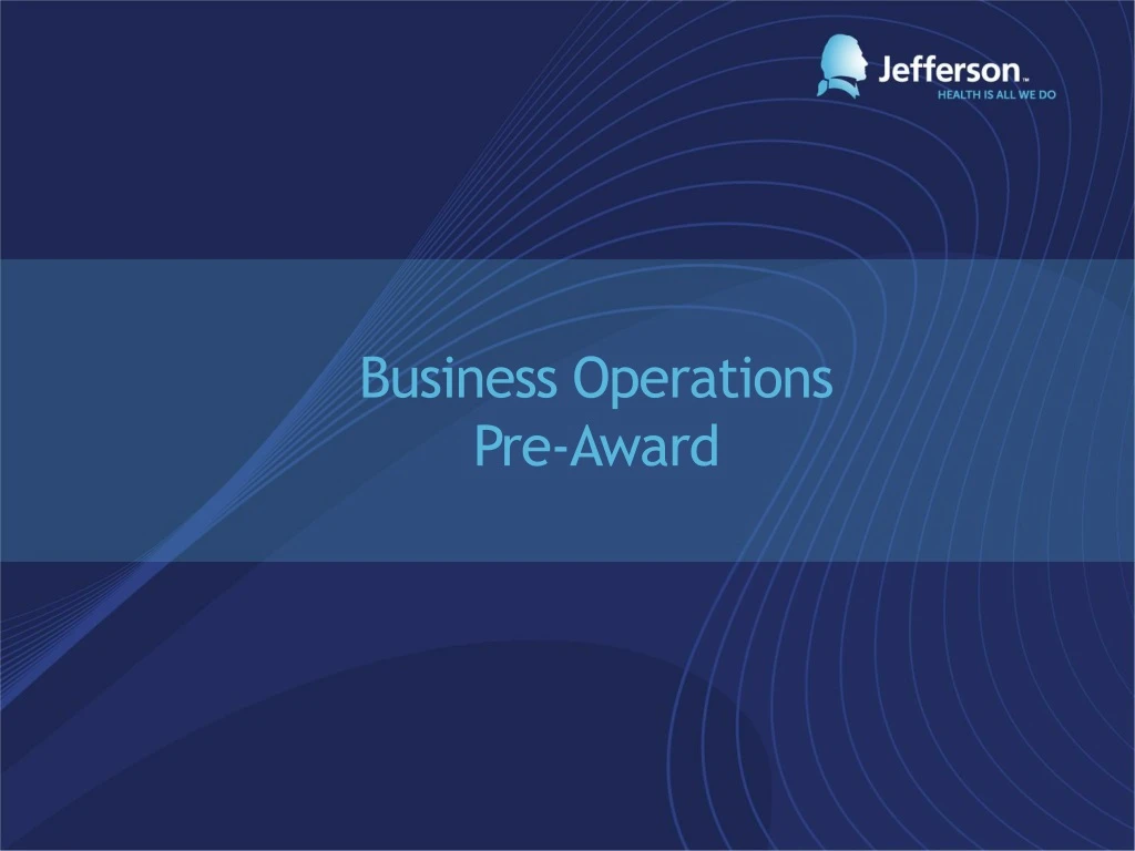 PPT - Business Operations Pre-Award PowerPoint Presentation, free ...
