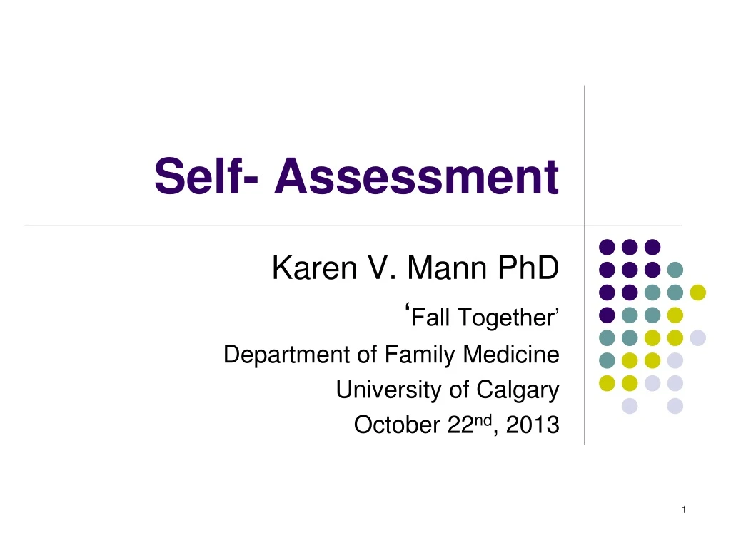 PPT - Self- Assessment PowerPoint Presentation, free download - ID:9184984