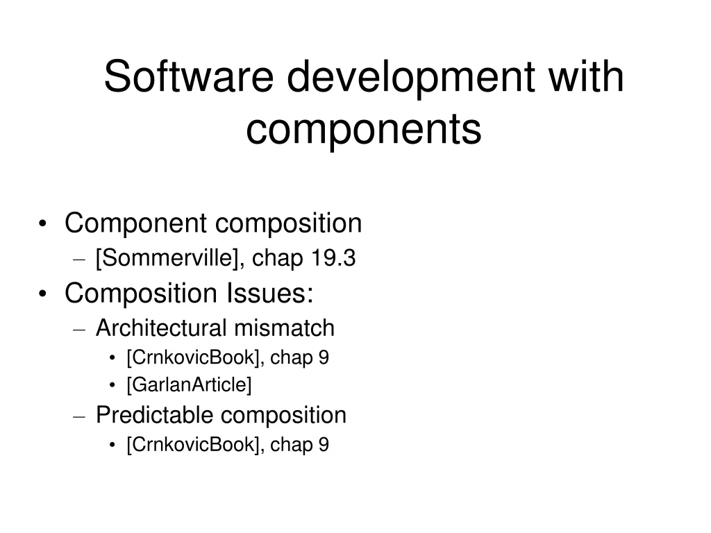 PPT - Software development with components PowerPoint Presentation ...